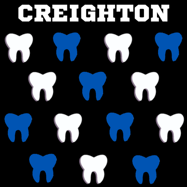 DentalSocks Creighton Blue & White Teeth